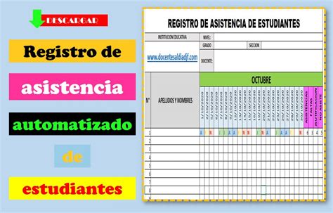 Formato De Asistencia De Estudiantes En Excel Image To U