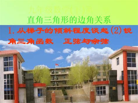 1 1锐角三角函数 正弦与余弦 课件 Word文档在线阅读与下载 无忧文档