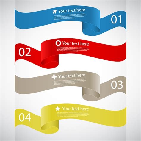 Premium Vector Ribbons Elements Collection Elegant Red Shapes Ribbon