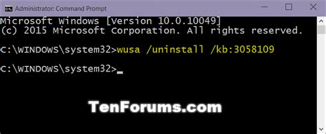 Uninstall Windows Update In Windows 10 Tutorials
