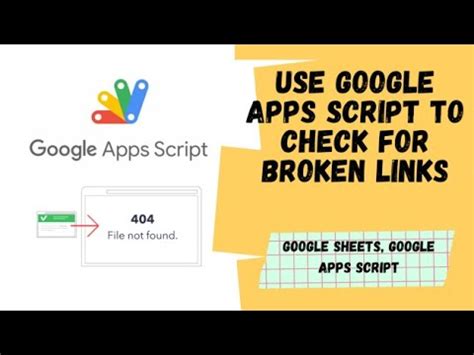 Use Google Apps Script To Check For Broken Links Aryan Irani YouTube