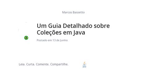 Um Guia Detalhado Sobre Coleções Em Java