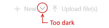 Components CommandBar ChevronDown Is Too Dark When Disabled Issue