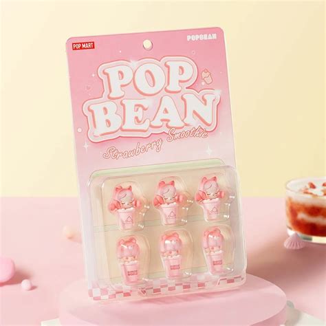 Popbean Taiwan Limited Strawberry Milkshake Series Mini Beans Shopee