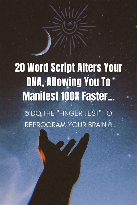 20 Word Script Alters Your Dna Allowing You To Manifest 100x Faster