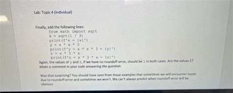 Solved Part A Identifying Floating Point Problems First Chegg