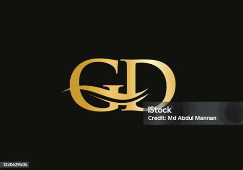 골드 Gd 레터 로고 디자인 창의적이고 현대적인 트렌디한 Gd 로고 디자인 결정체에 대한 스톡 벡터 아트 및 기타 이미지 결정체 결혼 의식 결혼식 하객 Istock