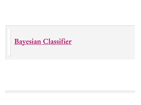 ppt bayesian classifier powerpoint presentation free download id