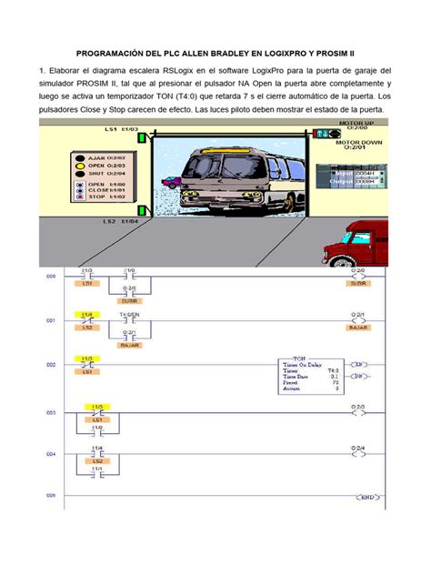 P1 3° Parcial ProgramaciÓn Del Plc Allen Bradley En Logixpro Y Prosim Ii Pdf Semáforo