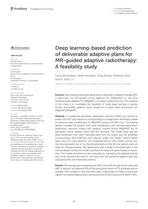 Pdf Deep Learning Based Prediction Of Deliverable Adaptive Plans For