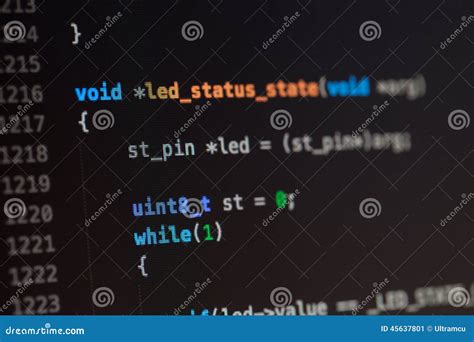 Code Source De Langage De Programmation De C Image Stock Image Du Ingénieur Ordinateur 45637801
