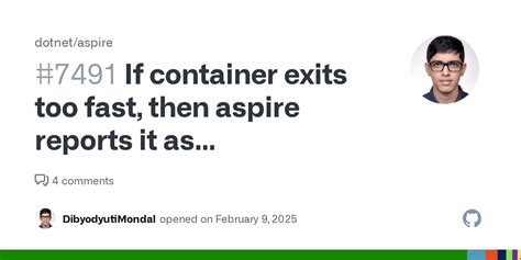 If Container Exits Too Fast Then Aspire Reports It As Failedtostart