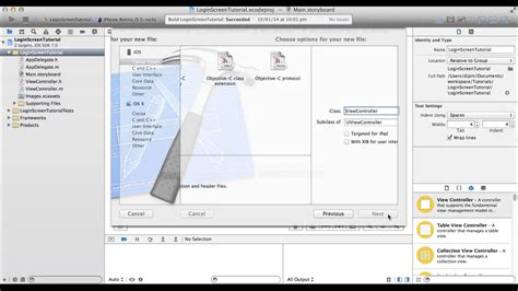 Ios Login Screen Tutorial Xcode 5 Ios 7 Attach A Viewcontroller Class To The Home Screen