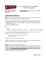 COMP352 F12 Assignment2 Pdf Comp 352 Data Structures And Algorithms