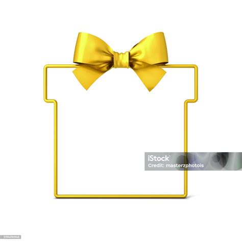 모든 골드 선물 상자 모양 프레임 제품 디스플레이 모형 진열장 또는 황금 프리미엄 및 고급 스러움 프레임 테두리 그림자가 있는 흰색 배경에 고립 된 최소한의 창의적인