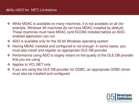 Ppt Developing Database Applications With The Microsoft Net