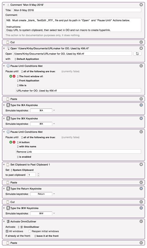 Selecting Text And Adding A Hyperlink Omnioutliner The Omni Group