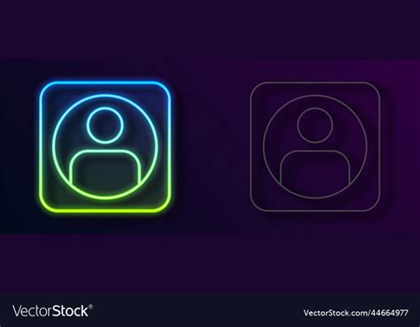 Glowing Neon Line Create Account Screen Icon Vector Image