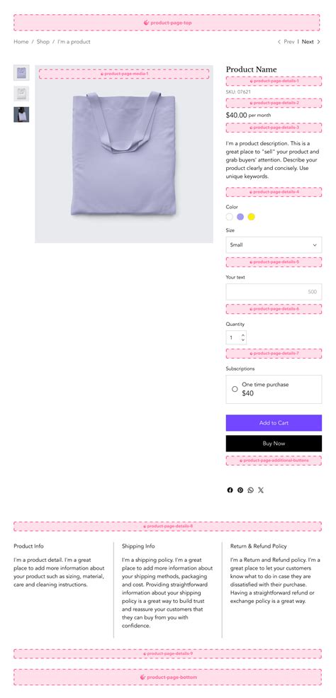 Wix Stores Product Page