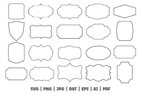 Label Frames Vector Clipart Bundle Graphic By RenatoRi Designs Creative Fabrica