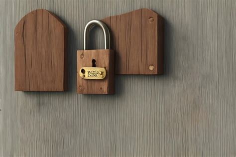 Premium Ai Image Antique Padlock Made Of Metal Generative Ai Content
