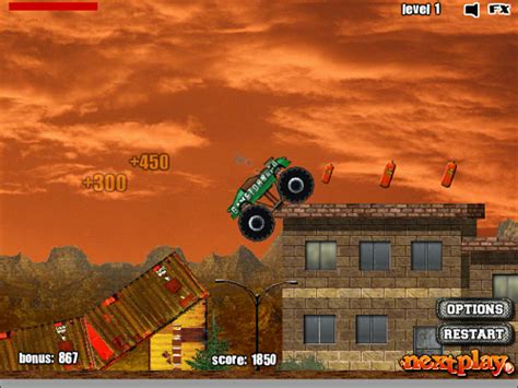 Monster Truck Demolisher 몬스터 트럭 데몰리셔 플래시 트럭 레이싱게임 플래시게임 올드플래시게임