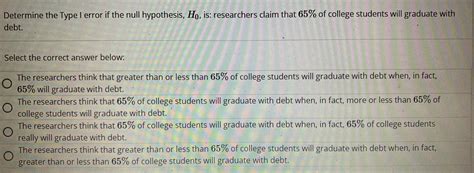 Answered Determine The Type I Error If The Null Hypothesis Ho Is Kunduz