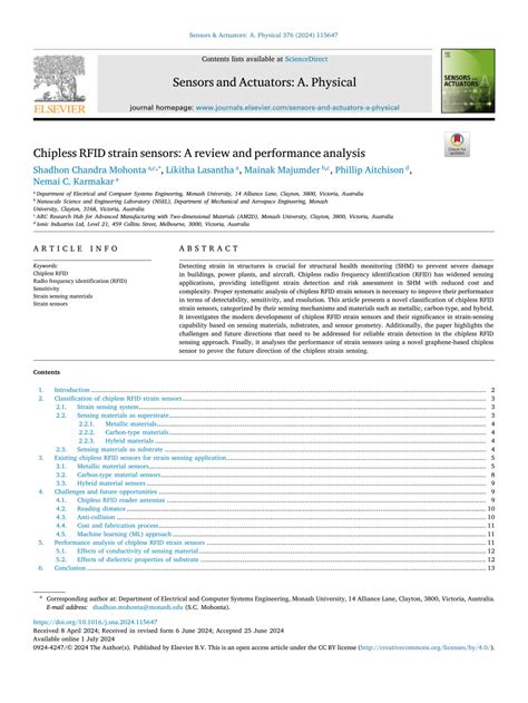 Pdf Chipless Rfid Strain Sensors A Review And Performance Analysis