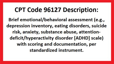 Cpt Code 96127 Behavioral Assessment Billing Guide [ 2025 Reimbursement Rates]