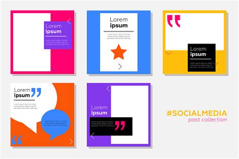 소셜 네트워크 이야기와 게시물에 대한 트렌디 한 편집 템플릿 우편에 대한 스톡 벡터 아트 및 기타 이미지 우편 형판 이미지 기반 소셜 미디어 Istock