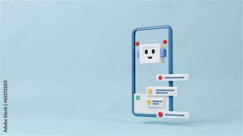 Assistance And Help With Mobile Phone App Automated Bot And Robot Smartphone Helpdesk For