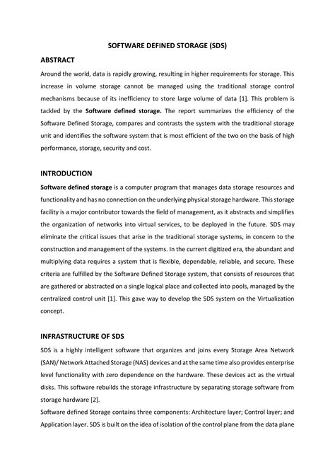 Analysis Of Software Defined Storage Sds Pdf