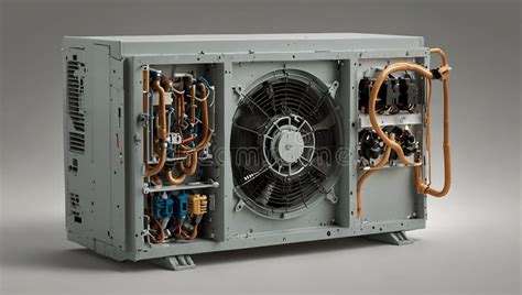 Air Conditioning Unit Internal Components Seen In Detail Industrial Look Stock Illustration