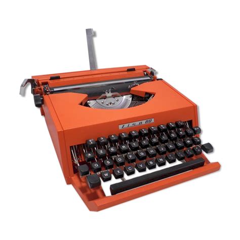 Machine à écrire Olivetti Lisa 80 Orange Métal Plastique Vendu
