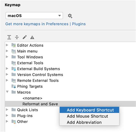 Macros Phpstorm Documentation