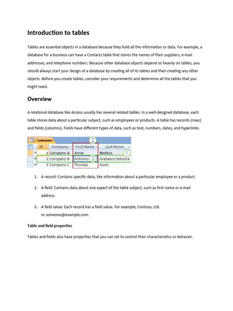 tables in access pdf table database databases
