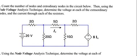 Solved Count The Number Of Nodes And Extrodinary Nodes In The Circuit