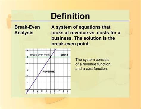 Definition Systems Concepts Break Even Analysis Media4math