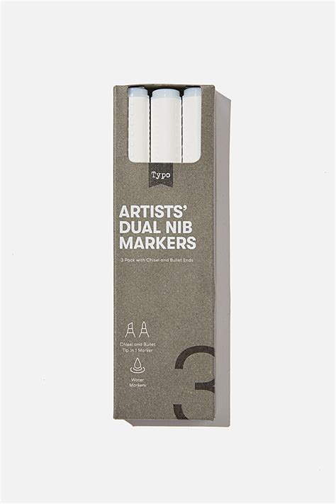 Typo Artist S Dual Nib Marker 3pk Lazada