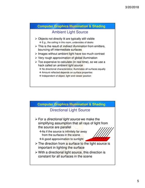 7 Illumination And Shading Computer Graphics PDF