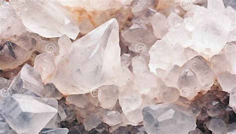 Natural Quartz Crystal Formation Stock Illustration Illustration Of