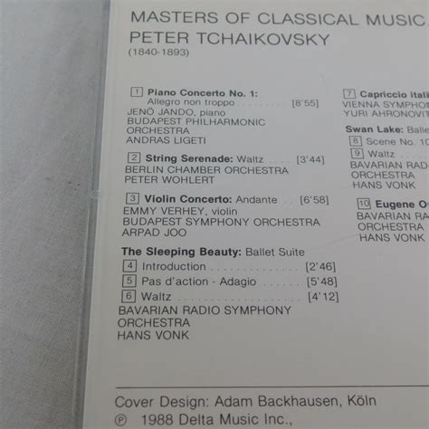 Masters Classical Music Vol 6 Tchaikovsky Cd Oct 1990 Laserlight