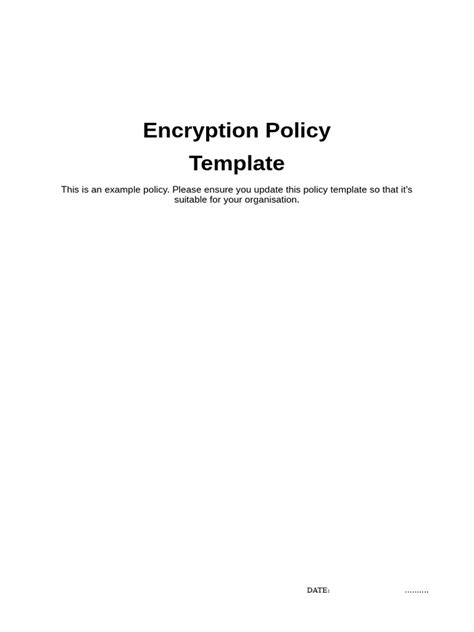 Encryption Policy Template V1 Pdf