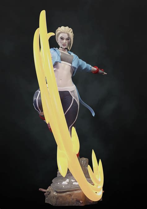 Stl File Cammy Kick Pose 👧 ・3d Print Model To Download・cults
