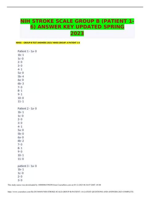 Quizlet Nihss Group B