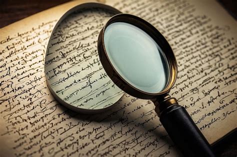 Magnifying Glass And Notebook Premium Ai Generated Image