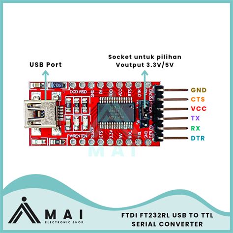 Ft232rl Ft232 Usb To Ttl Serial Converter Module Ftdi Shopee Malaysia