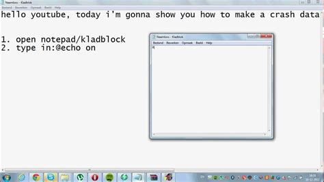 Notepad Crash Script Youtube