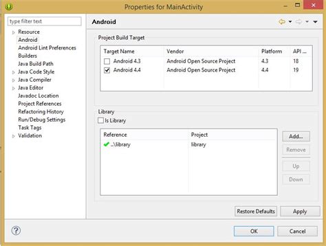 android adding library project to pagerslidingtabstrip stack overflow