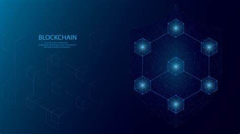 Illustration Of Blockchain Technology And Protective Shield Stock Illustration Download Image